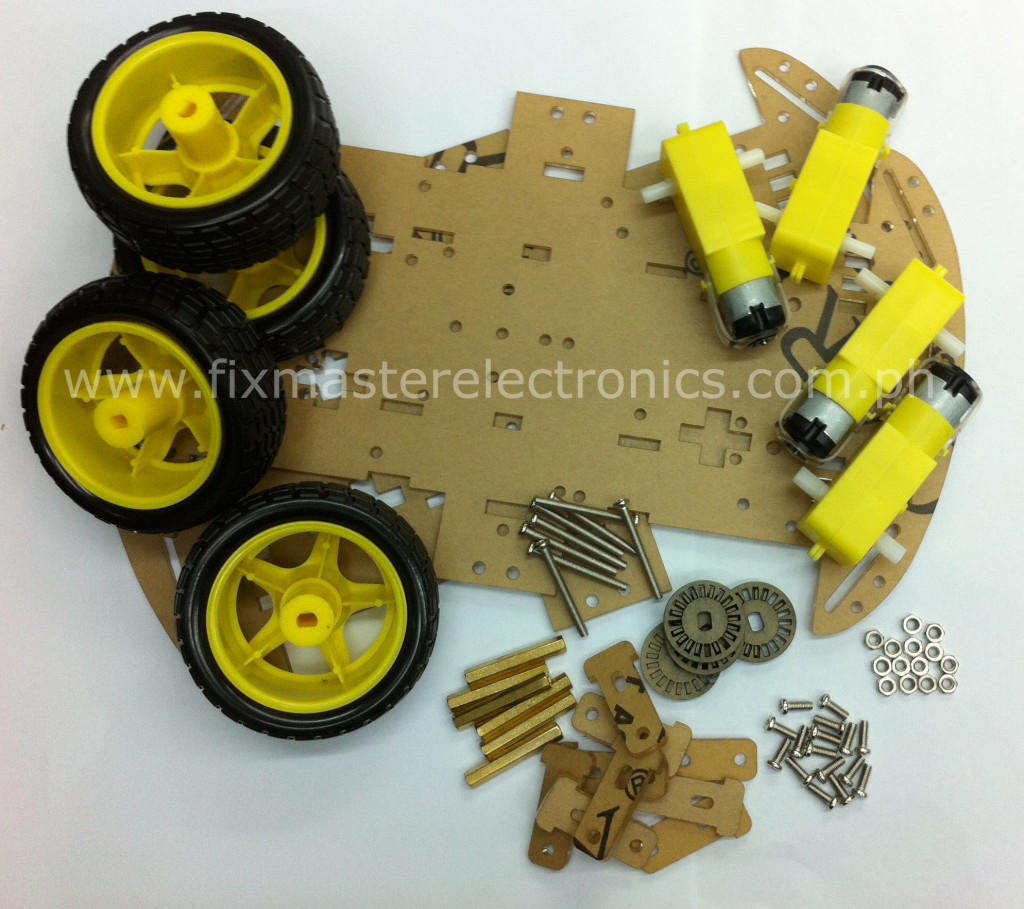 4wd Smart Robot Car Chassis Kit For Arduino Fixmaster Electronics