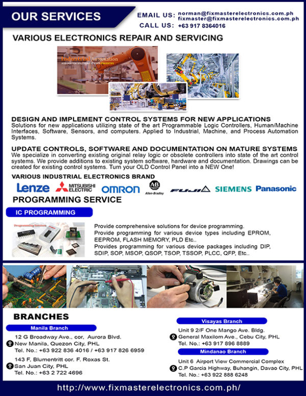 POSTERS – FixMaster Electronics Service Center